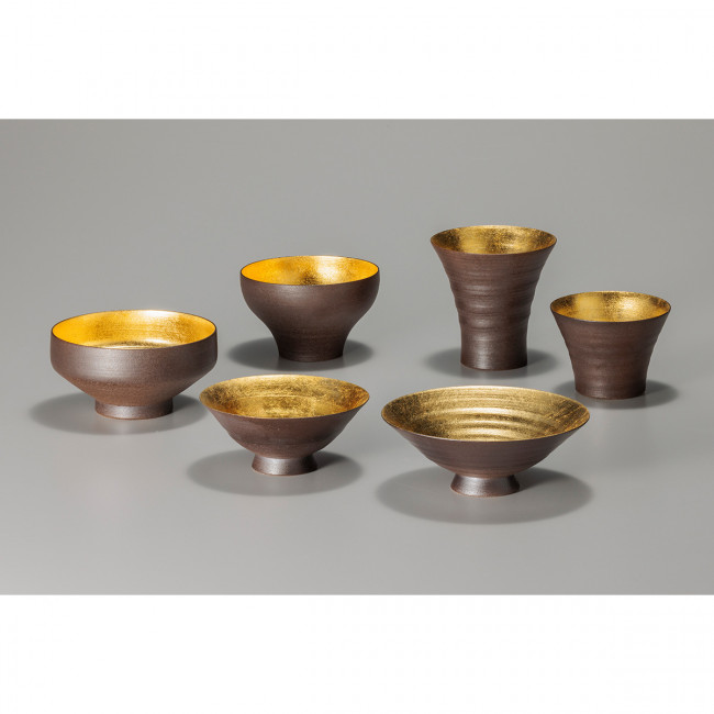 Gold Leaf Sake Cup "Suigetsu" -Small Ochoko-【Free Shipping】 - Sake Cups ...