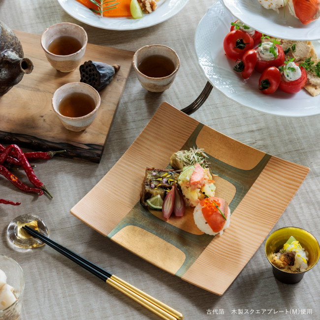 Kodaihaku Wooden Square Plates (M) 【Free Shipping】 - Craftwork
